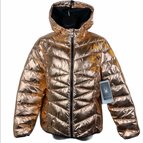 Spyder | Jackets & Coats | Nwt Spyder Alyce Thermaweb Rose Gold Puffer ...